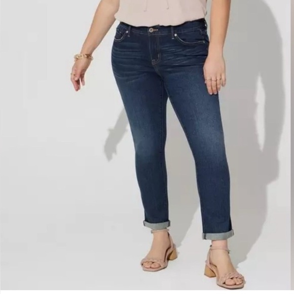 torrid | Jeans | Torrid Blue Boyfriend Jeans With Vintage Wash | Poshmark